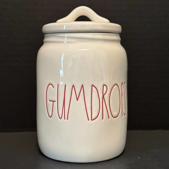 Rae Dunn | Kitchen | Rae Dunn Gumdrops Canister Wlid White Ceramic ...
